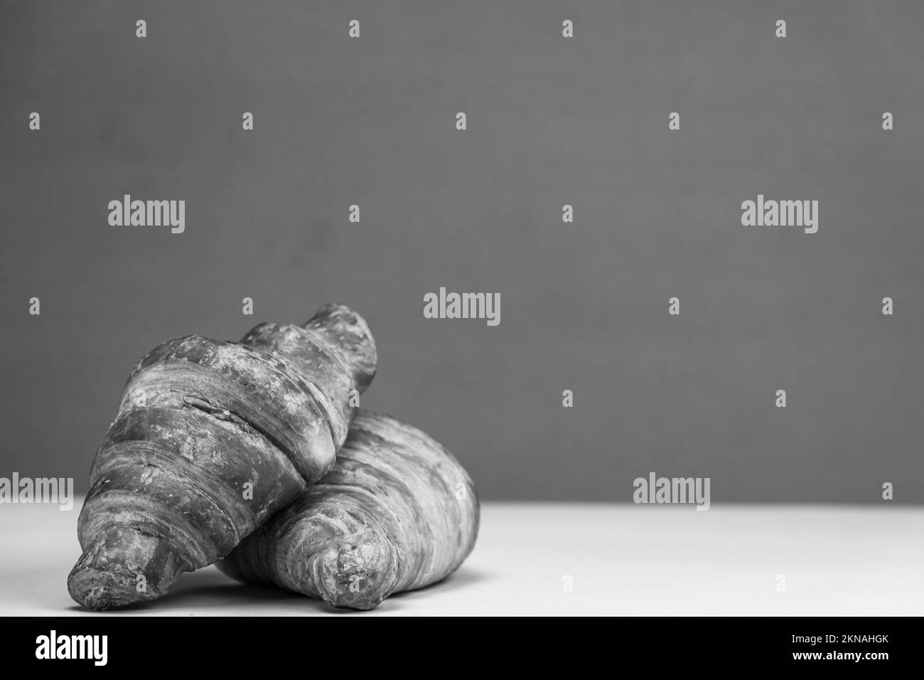 Delicious fresh pastry croissant. French croissant breakfast Stock ...
