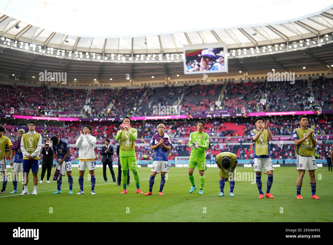 Al Rayyan, Qatar. 27th Nov, 2022. Japan team group (JPN) Football/Soccer : FIFA World Cup Qatar ...