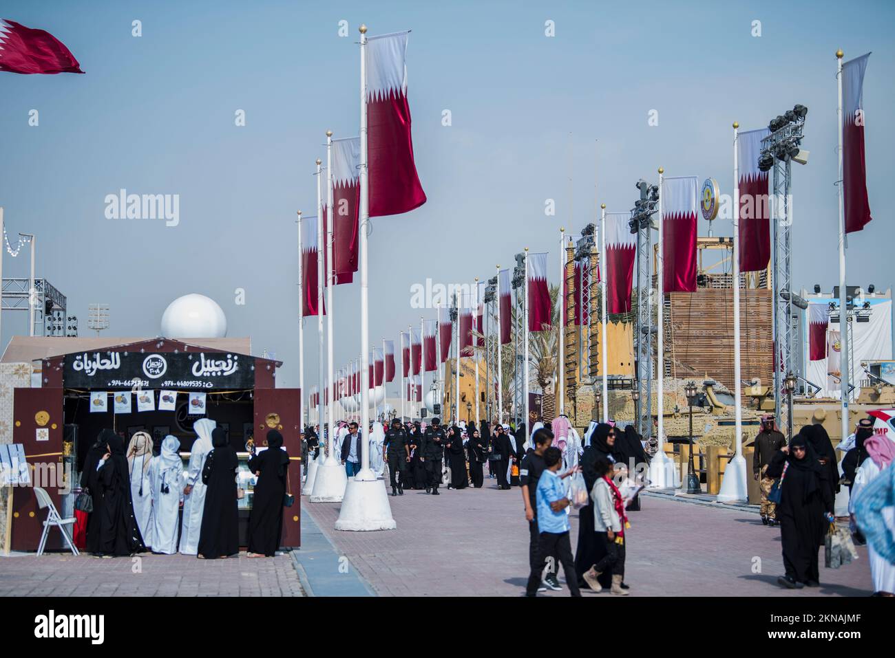 Doha, Qatar-December 18,2017 : The local population celebrating Qatar ...
