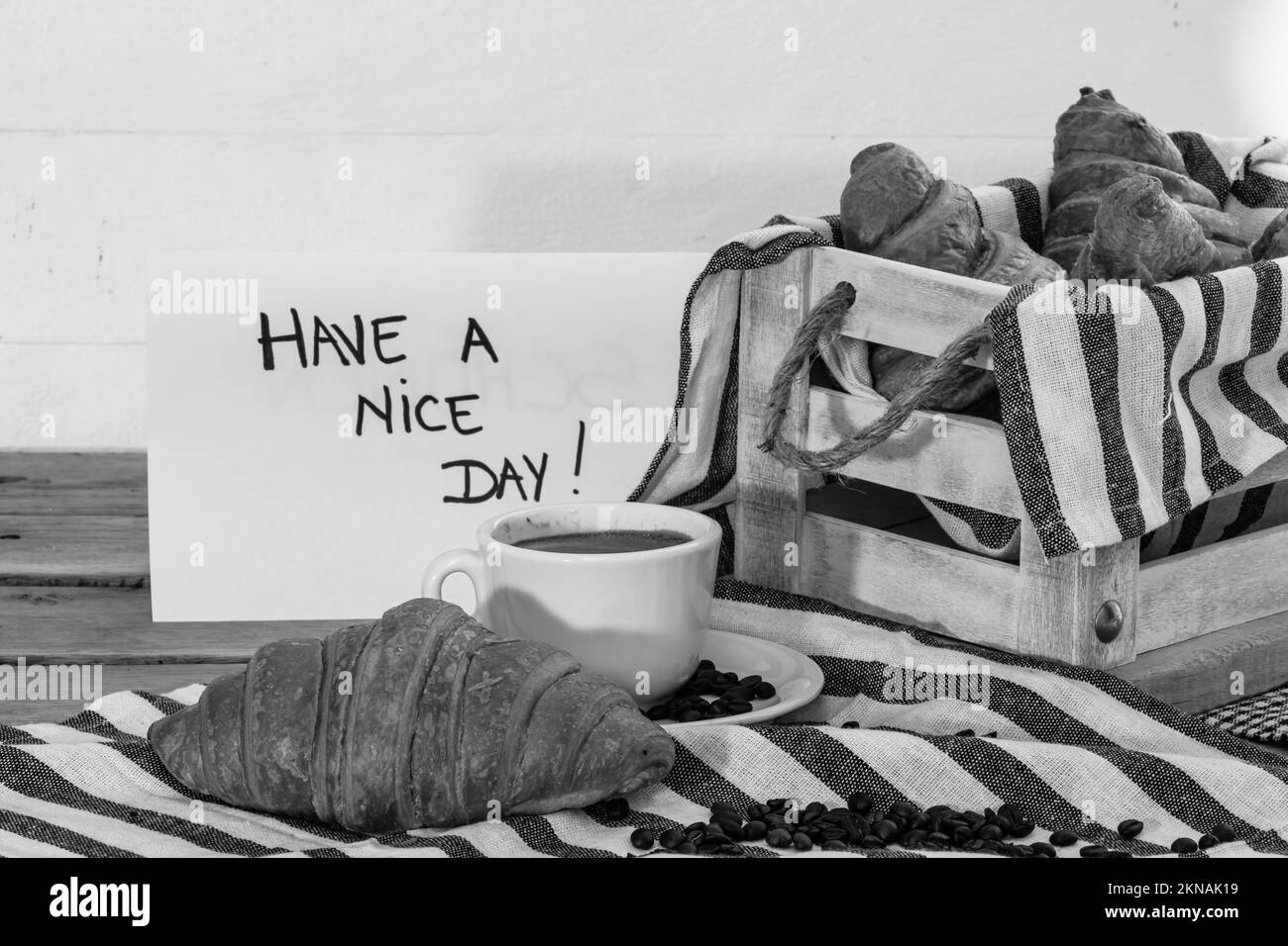 Delicious fresh pastry croissant. French croissant breakfast Stock ...