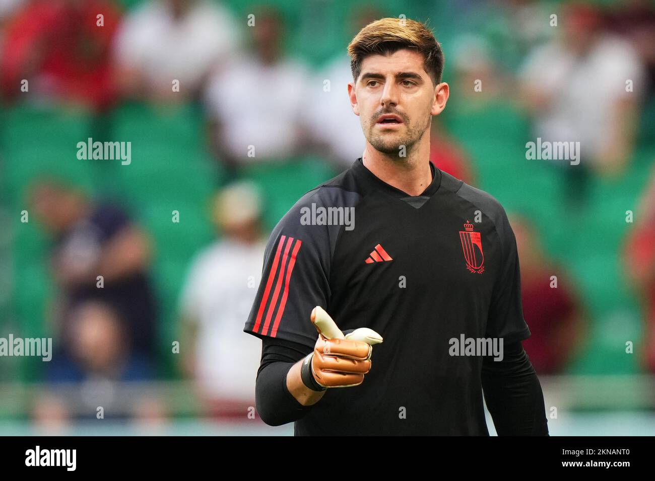 Thubaut Courtois of Belgium during the FIFA World Cup Qatar 2022 match ...