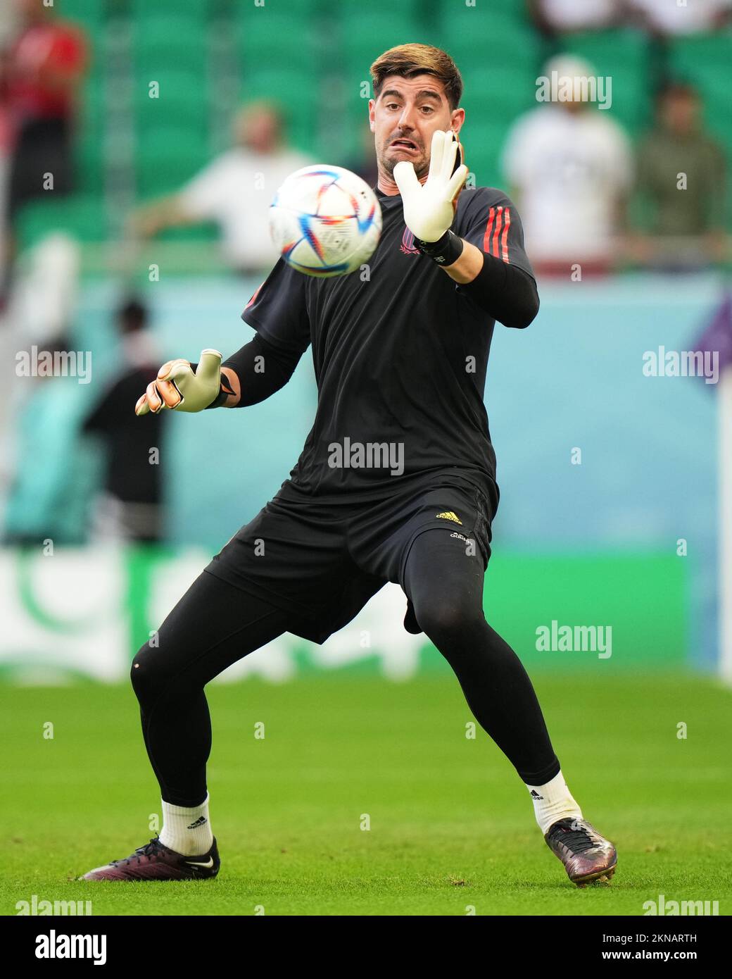 Thubaut Courtois of Belgium during the FIFA World Cup Qatar 2022 match ...