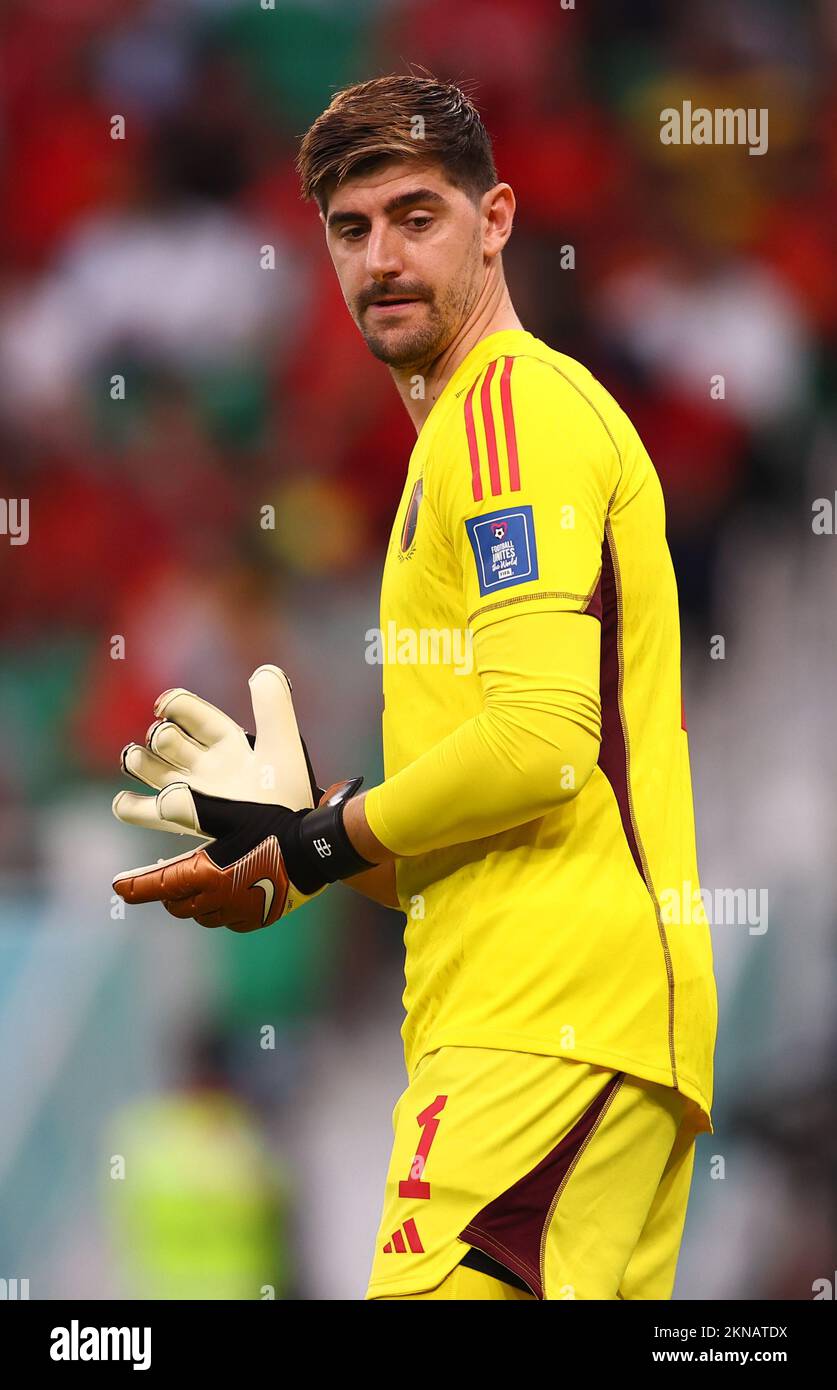 Doha, Qatar, 27th November 2022. Thibaut Courtois of Belgium during the ...