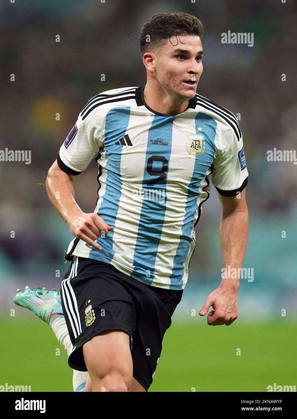 Argentina's Julian Alvarez during the FIFA World Cup Group C match at ...