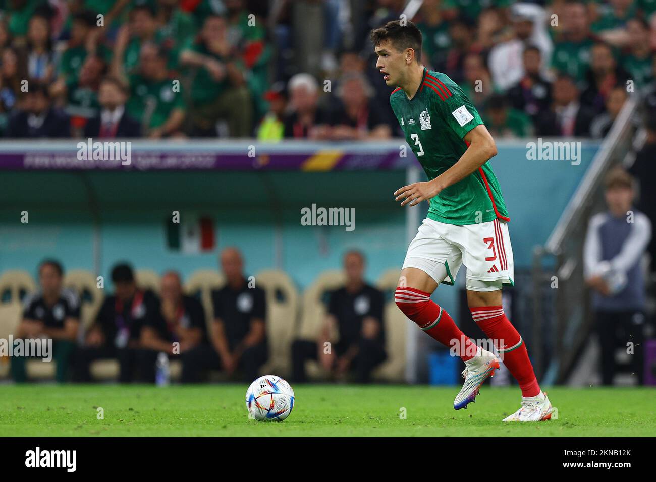 Cesar Montes during the FIFA World Cup Qatar 2022 Group C match between ...