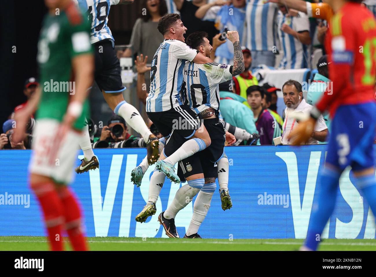 Enzo Fernandez during the FIFA World Cup Qatar 2022 Group C match between Argentina and Mexico ...