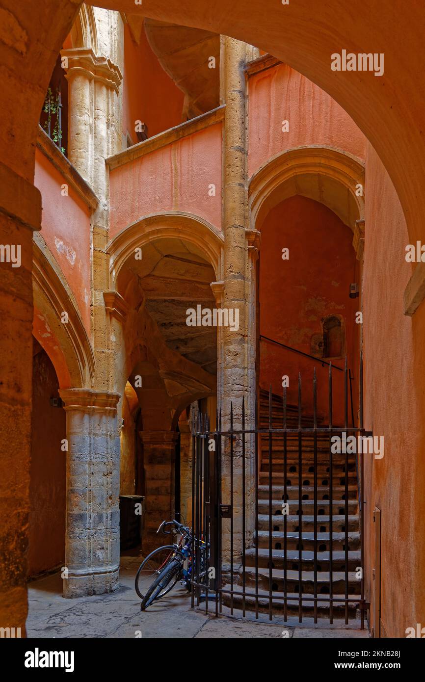 LYON, FRANCE, November 26, 2022 : Traboule between Trois-Maries and ...