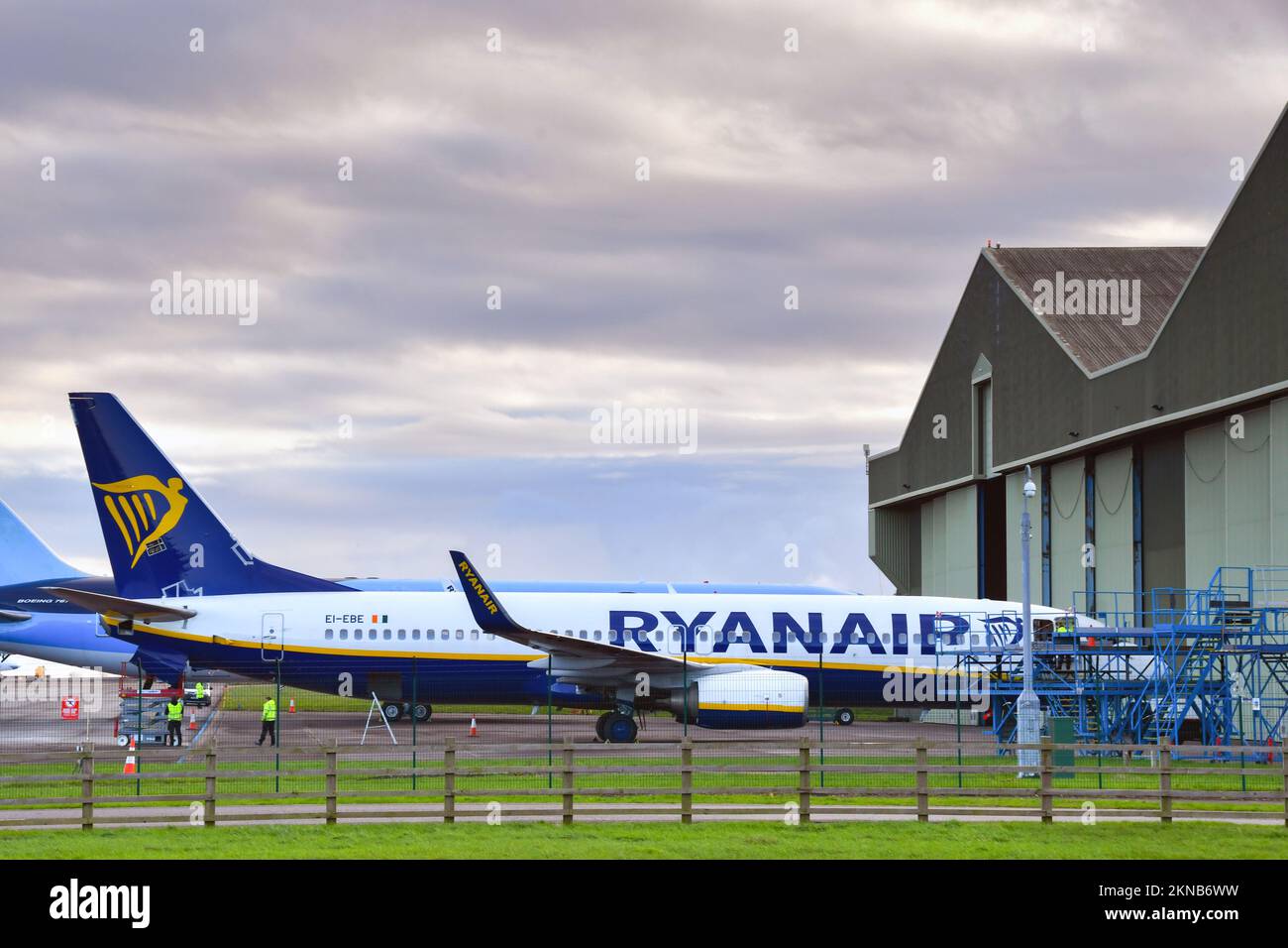 St Athan, Wales - November 2022: Ryanair Boeing 737 parked outside the ...