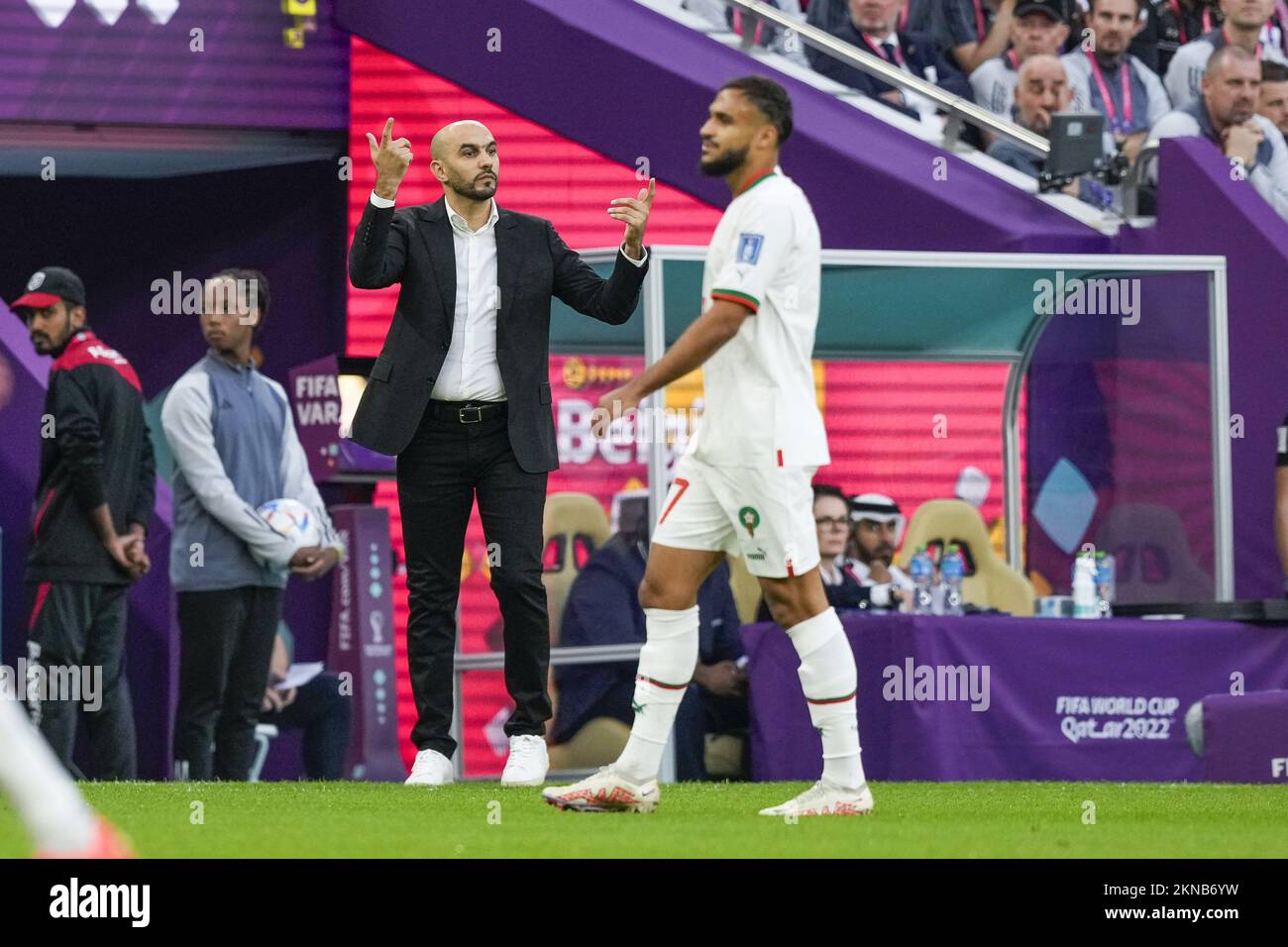 DOHA , 27-11-2022 Al Thumama Stadium World Cup 2022 in Qatar game between Belgium vs Morocco ...