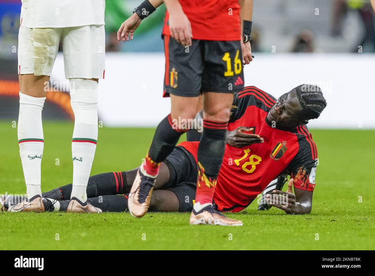 DOHA , 27-11-2022 Al Thumama Stadium World Cup 2022 in Qatar game between Belgium vs Morocco ...