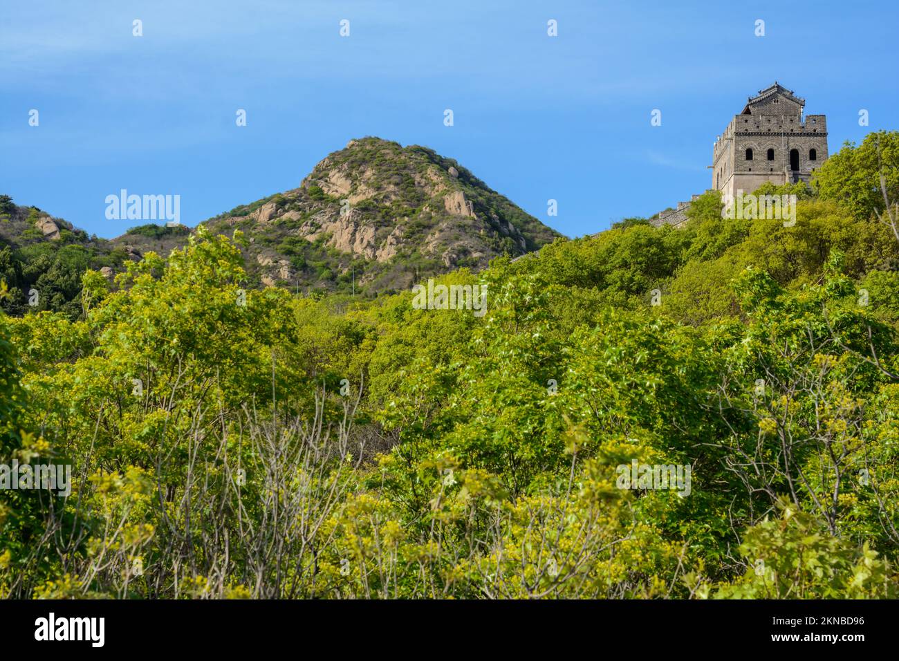 Old building. zigzag of the protective wall. Great Wall of China the ...
