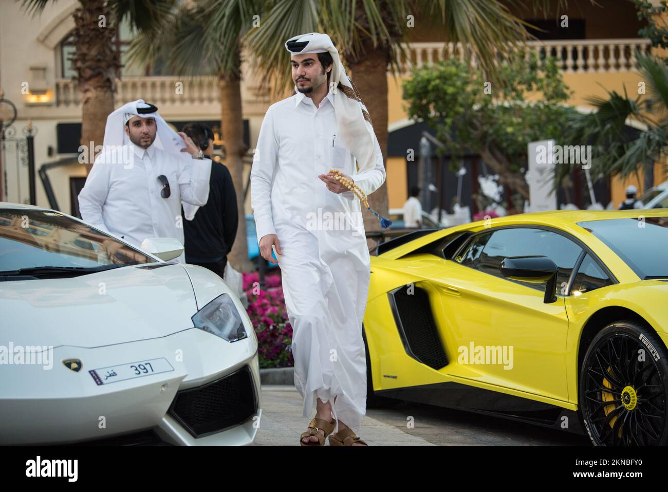 Doha, Qatar-February 01, 2020 : Exhibition of luxury supercars ...