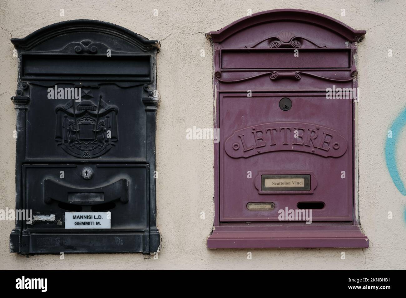 Italian Letter Box Stock Photo - Alamy