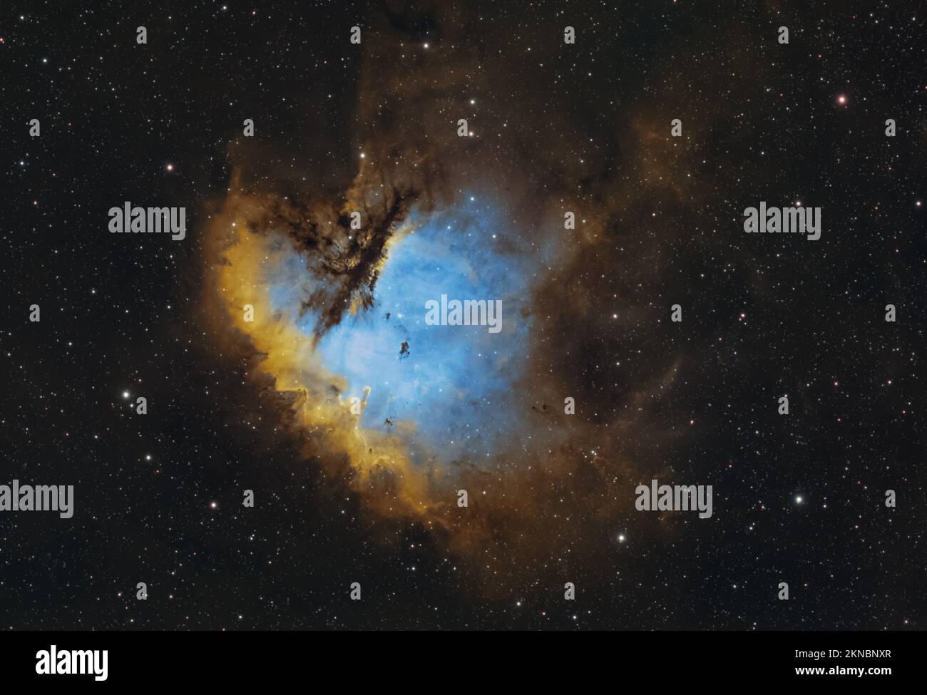 The Pacman nebula (NGC 281) located in the constellation Cassiopeia ...