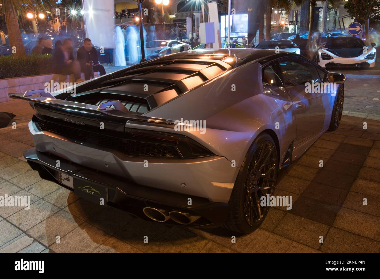 Doha, Qatar-February 01, 2020 : Exhibition of luxury supercars ...