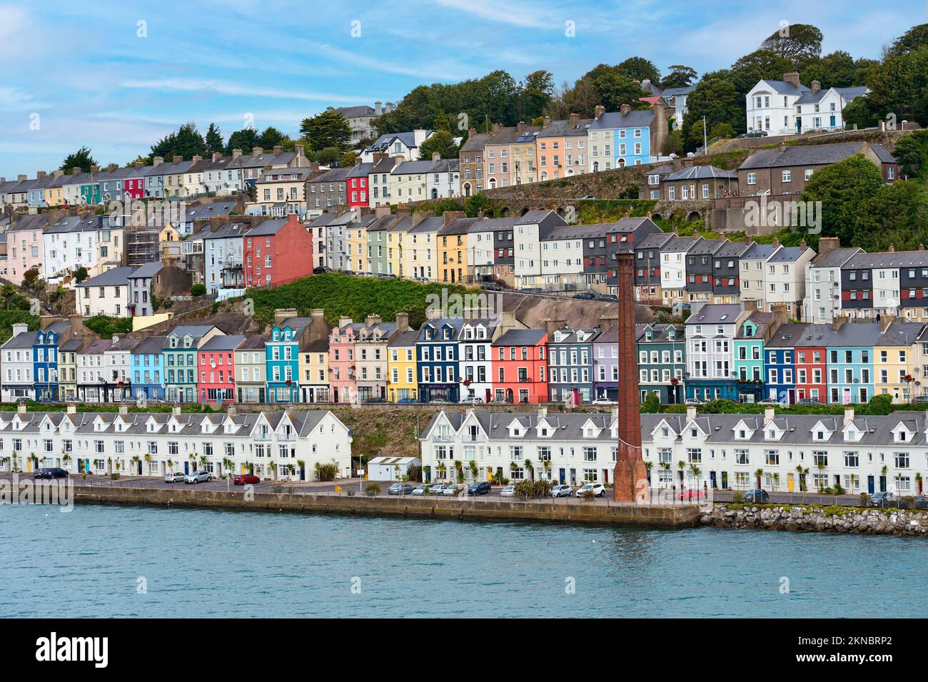city scape of Cobh Harbour, seaport of Cork in south Ireland Stock ...