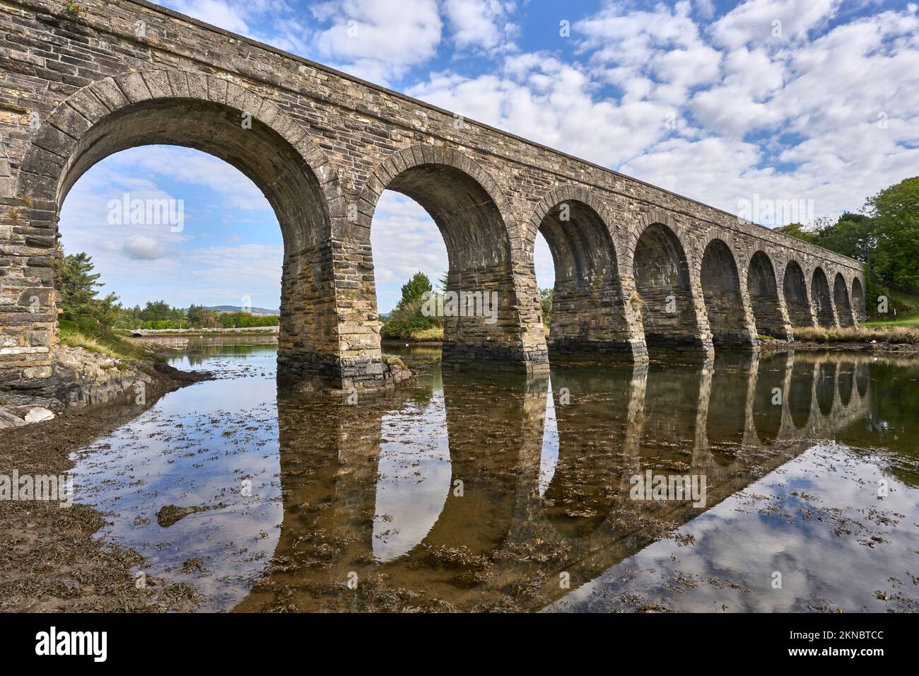 Old railway ston bridge of Ballydehob in County Cork, Republic if ...