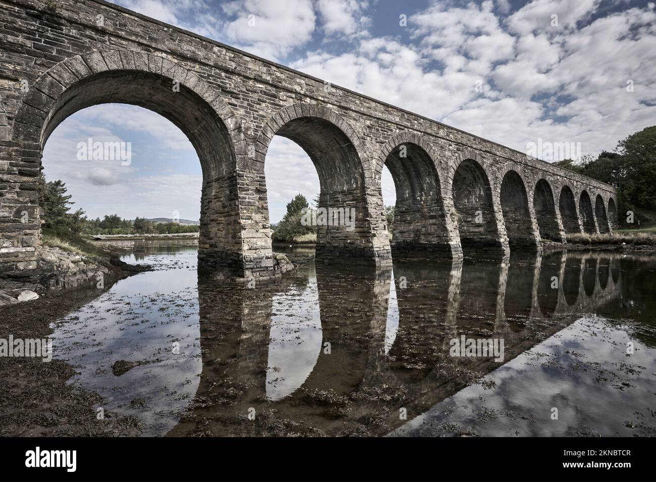 Old railway ston bridge of Ballydehob in County Cork, Republic if ...