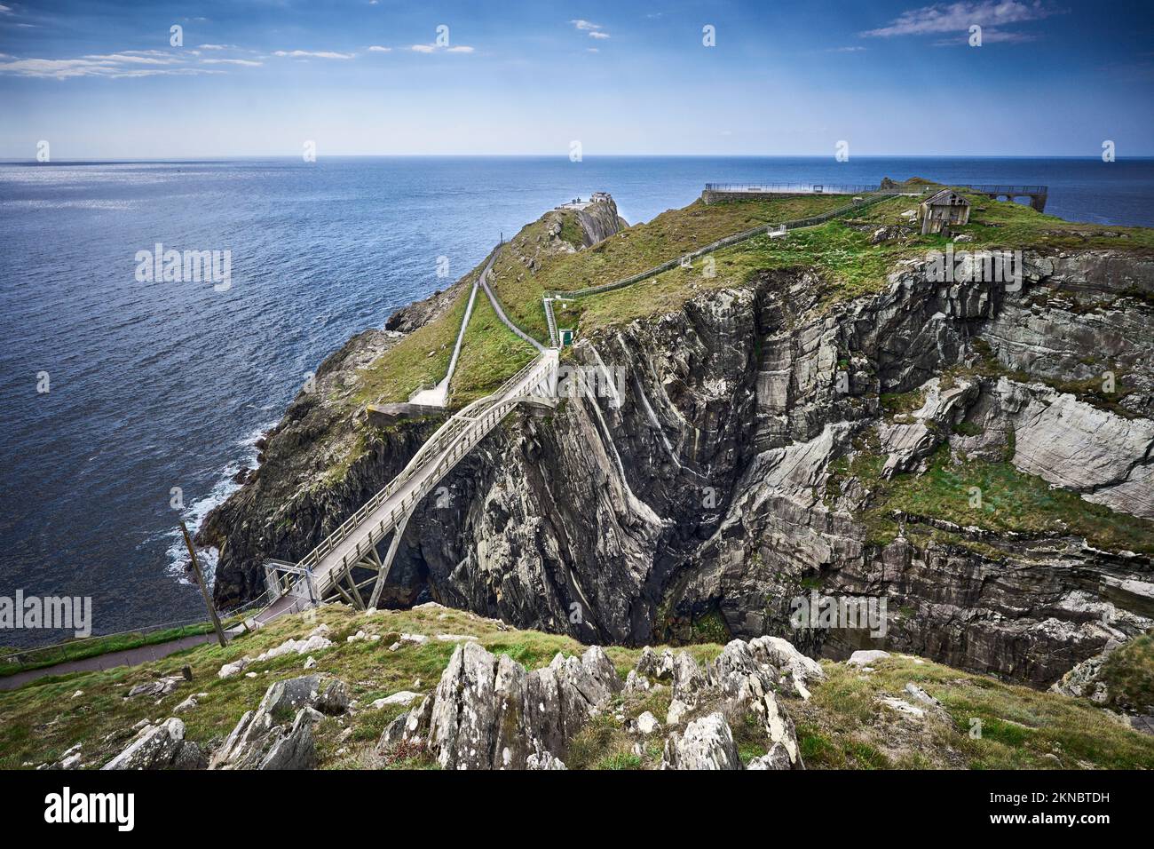 Wild cliffs and famous bridge at Mizen Head in County Cork, Republic of ...