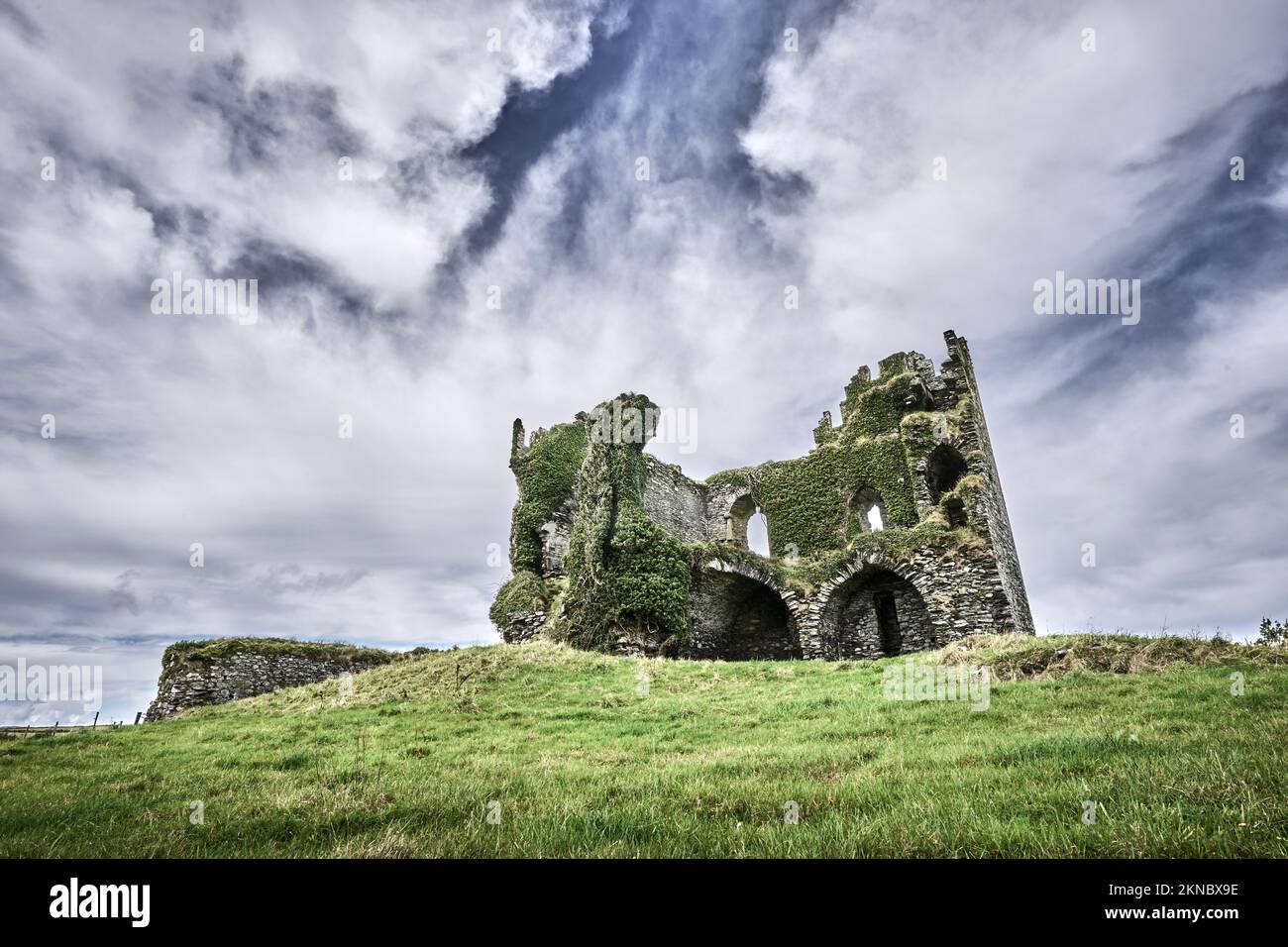 ruin of Ballycarbery castle at the Ring of Kerry, County Kerry ...