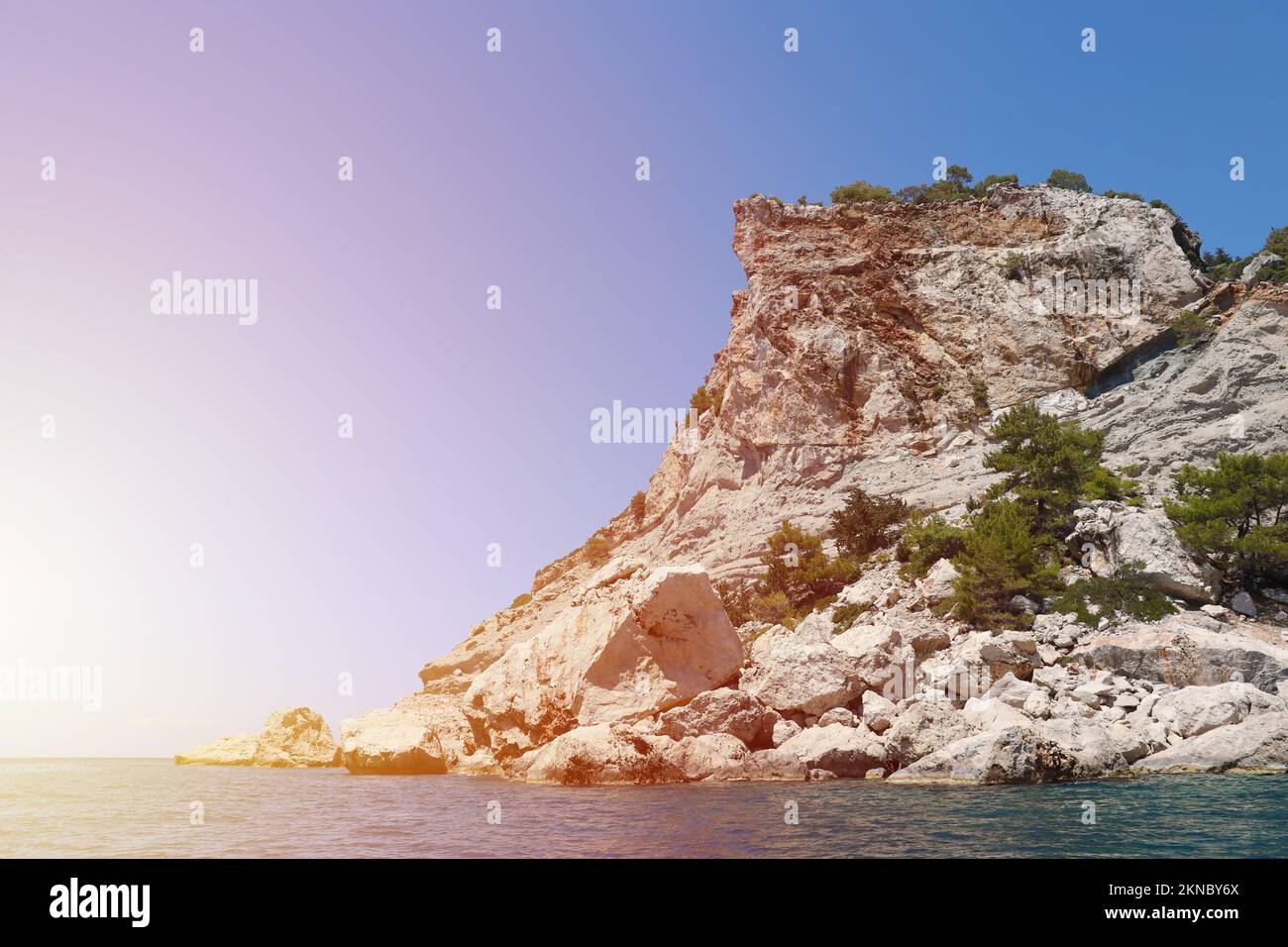 Travel in Turkey Aegean sea and rocks island landscape nature ...