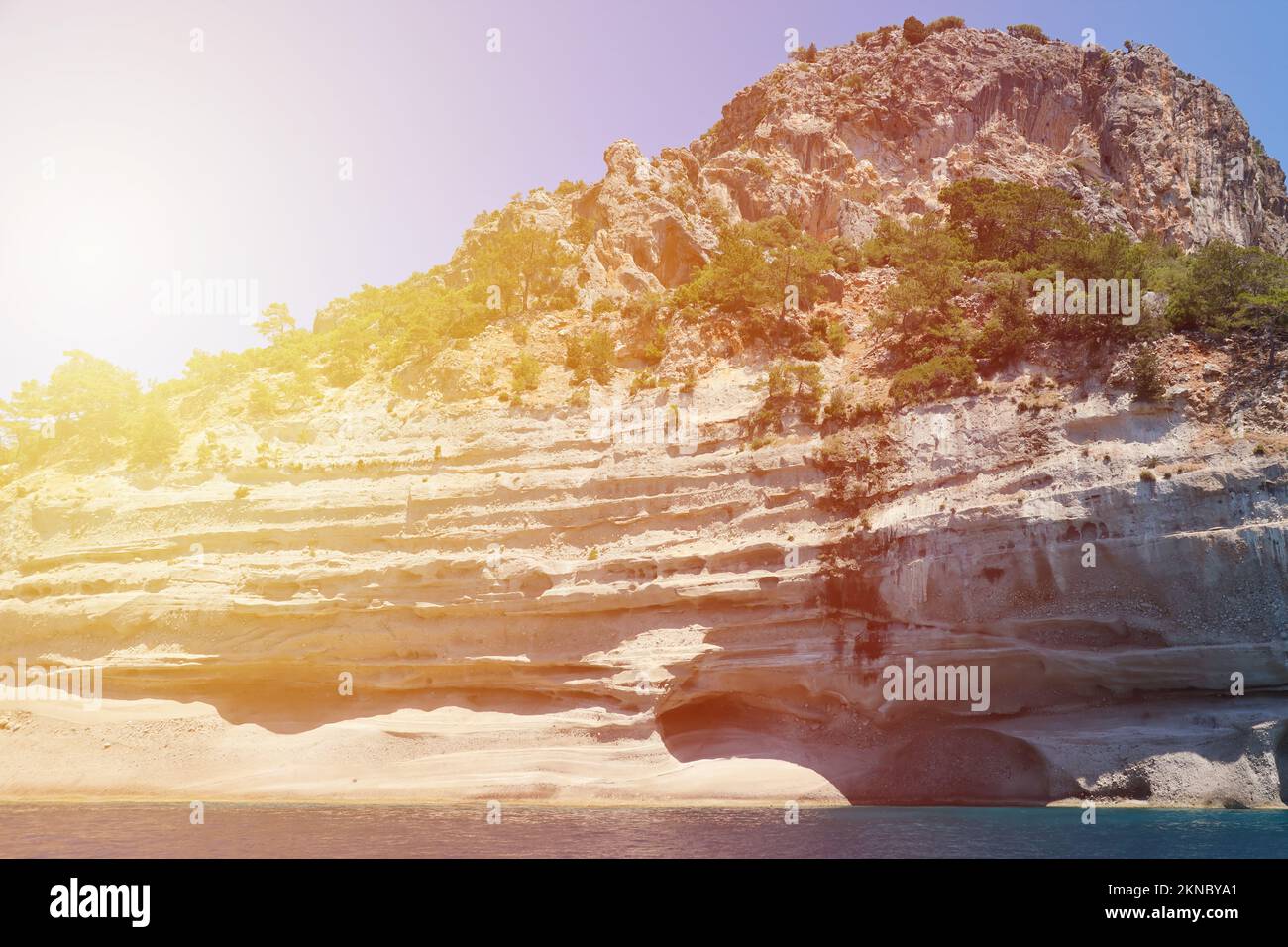 Travel in Turkey Aegean sea and rocks island landscape nature ...