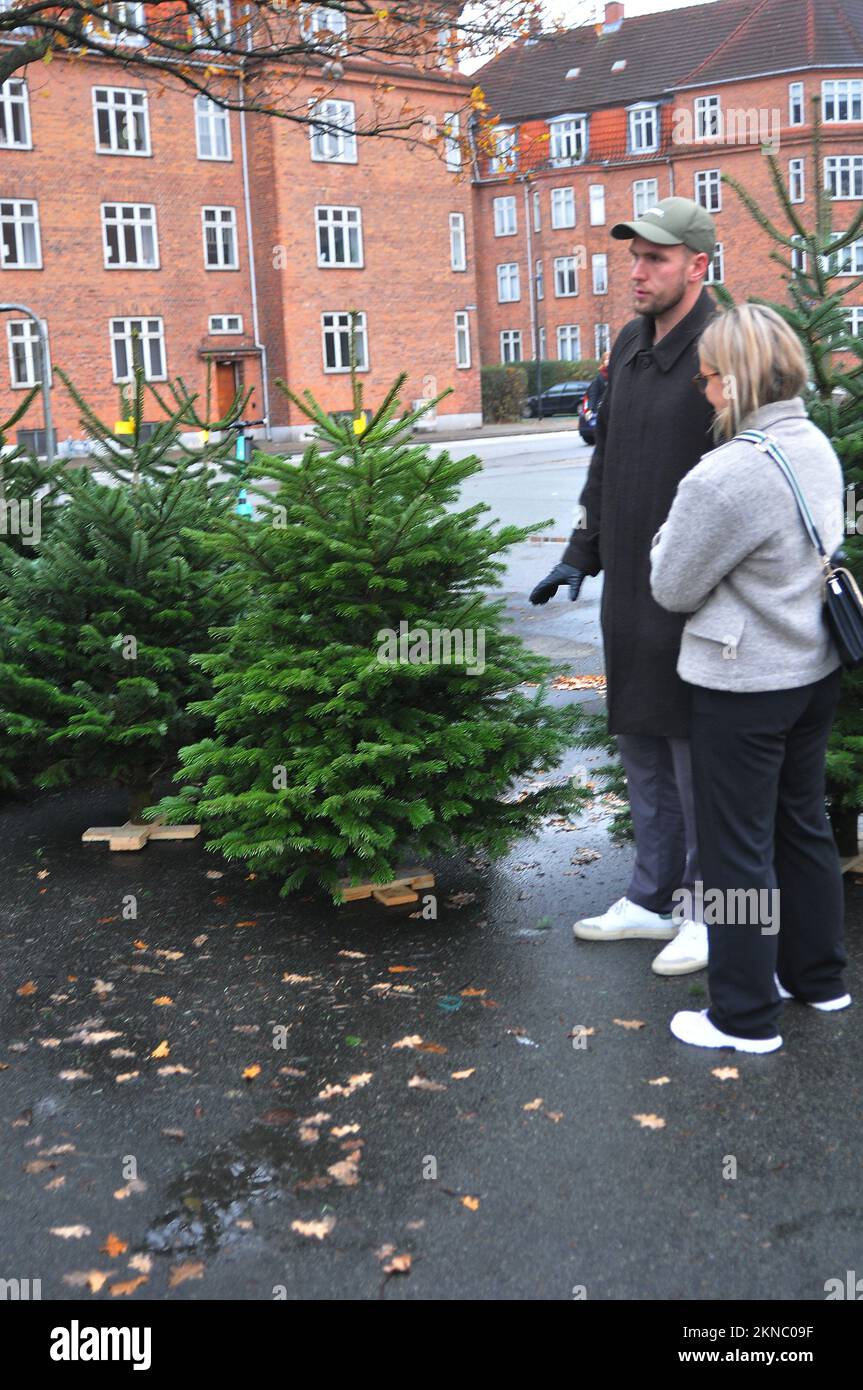 Copenhagen/Denmark/27 November 2022/People christmas shoppeers coupple ...