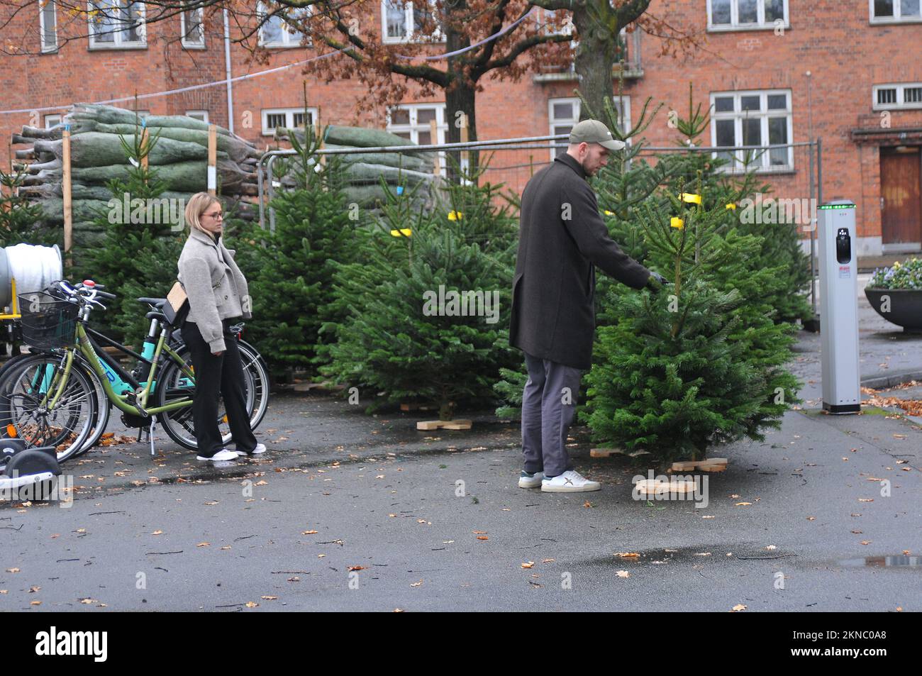 Copenhagen/Denmark/27 November 2022/People christmas shoppeers coupple ...