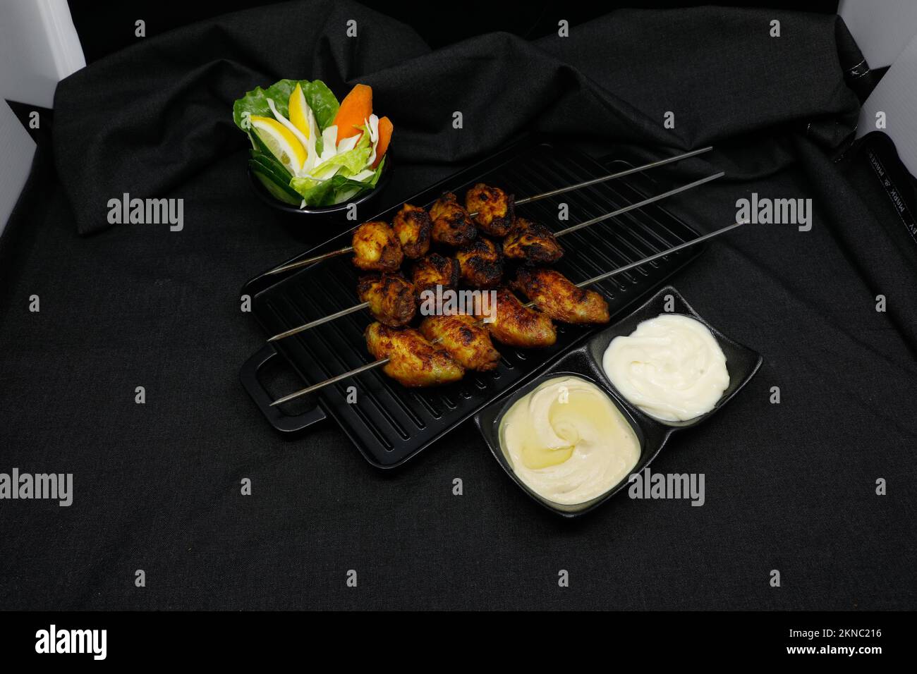 Grilled Chicken Wings Stock Photo - Alamy