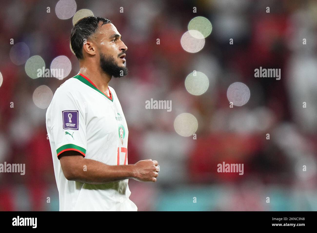 Doha, Qatar. 27th Nov, 2022. Sofiane Boufal of Morocco during the FIFA World Cup Qatar 2022 ...