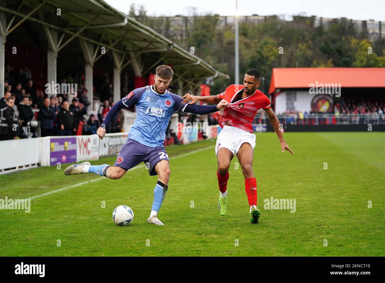 Fleetwood Town's Shaun Rooney during the Emirates FA Cup second round ...