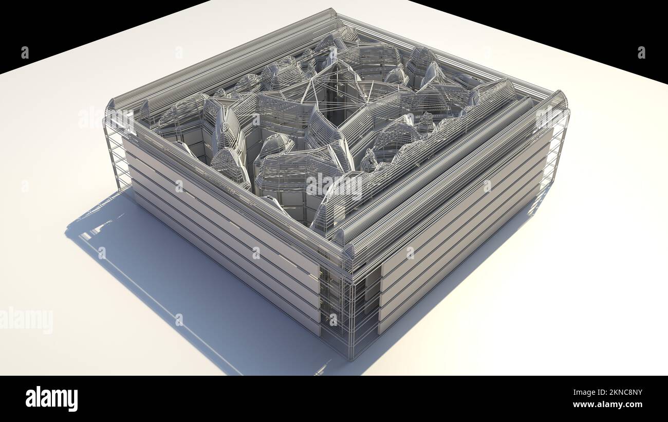3D Illustration of an architectural structure. Architects, Modelers ...
