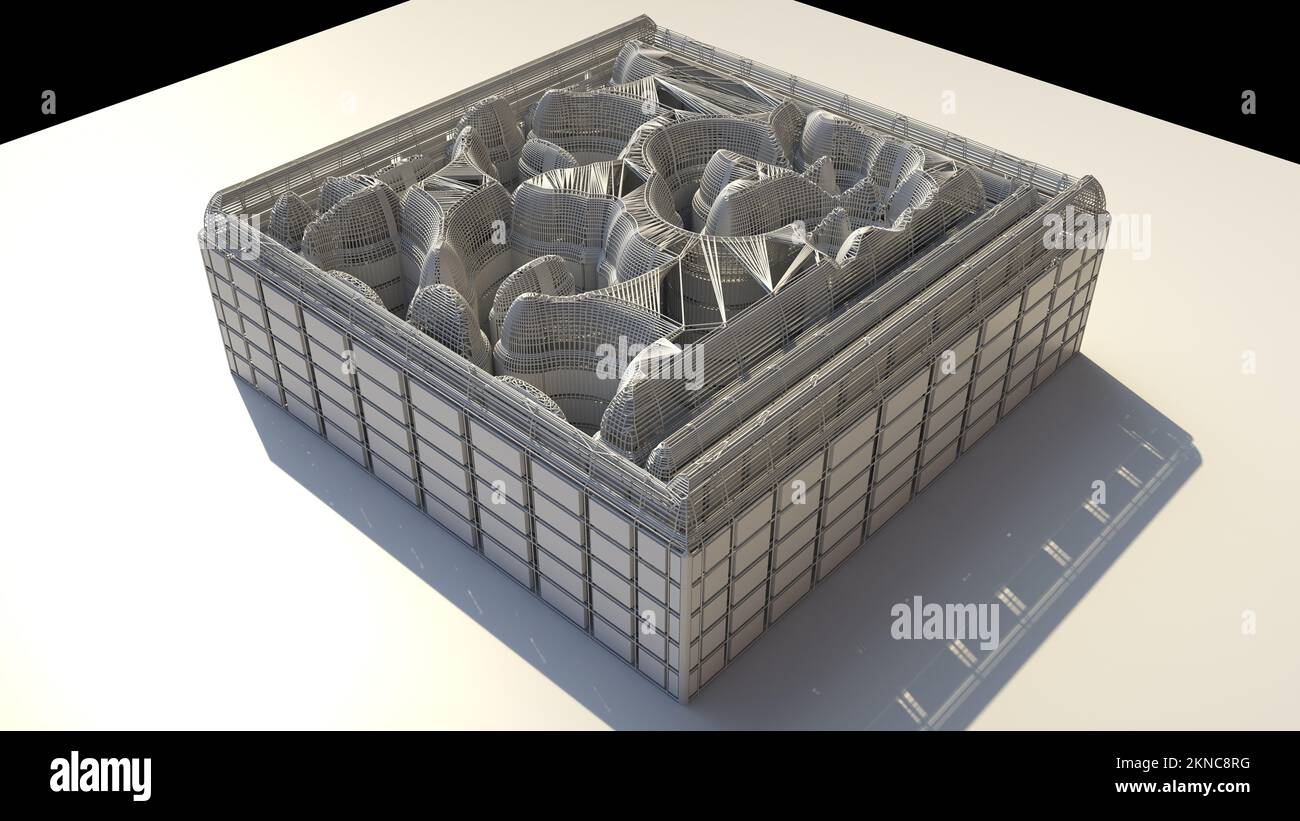 3D Illustration of an architectural structure. Architects, Modelers ...