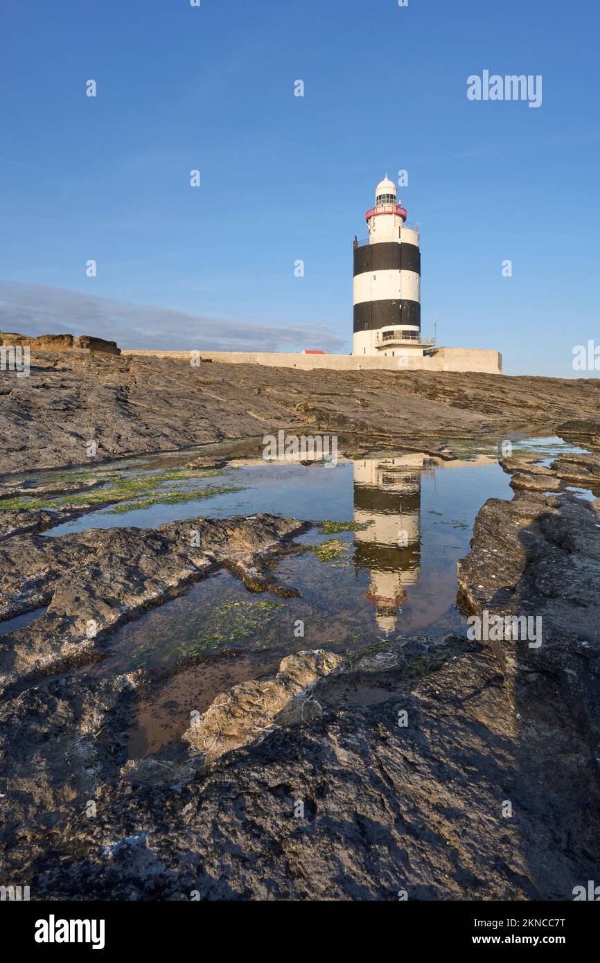 Hook Head lighthouse at the southern spit of Ireland is the oldest lighthouse on the Irish ...