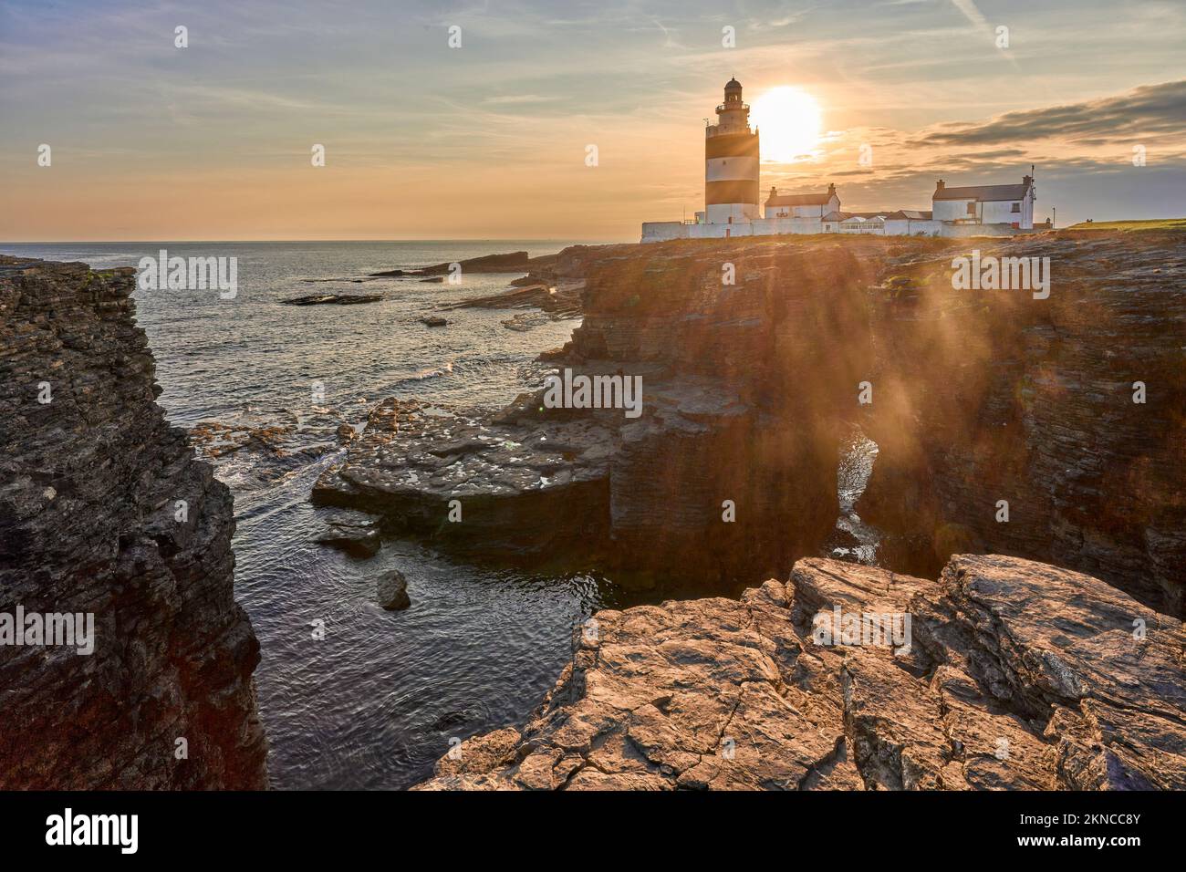 Hook Head lighthouse at the southern spit of Ireland is the oldest ...