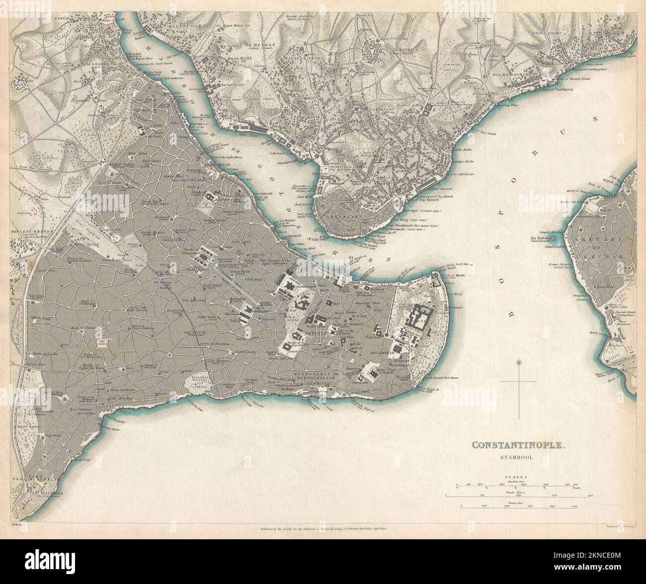 Vintage map of istanbul hi-res stock photography and images - Alamy