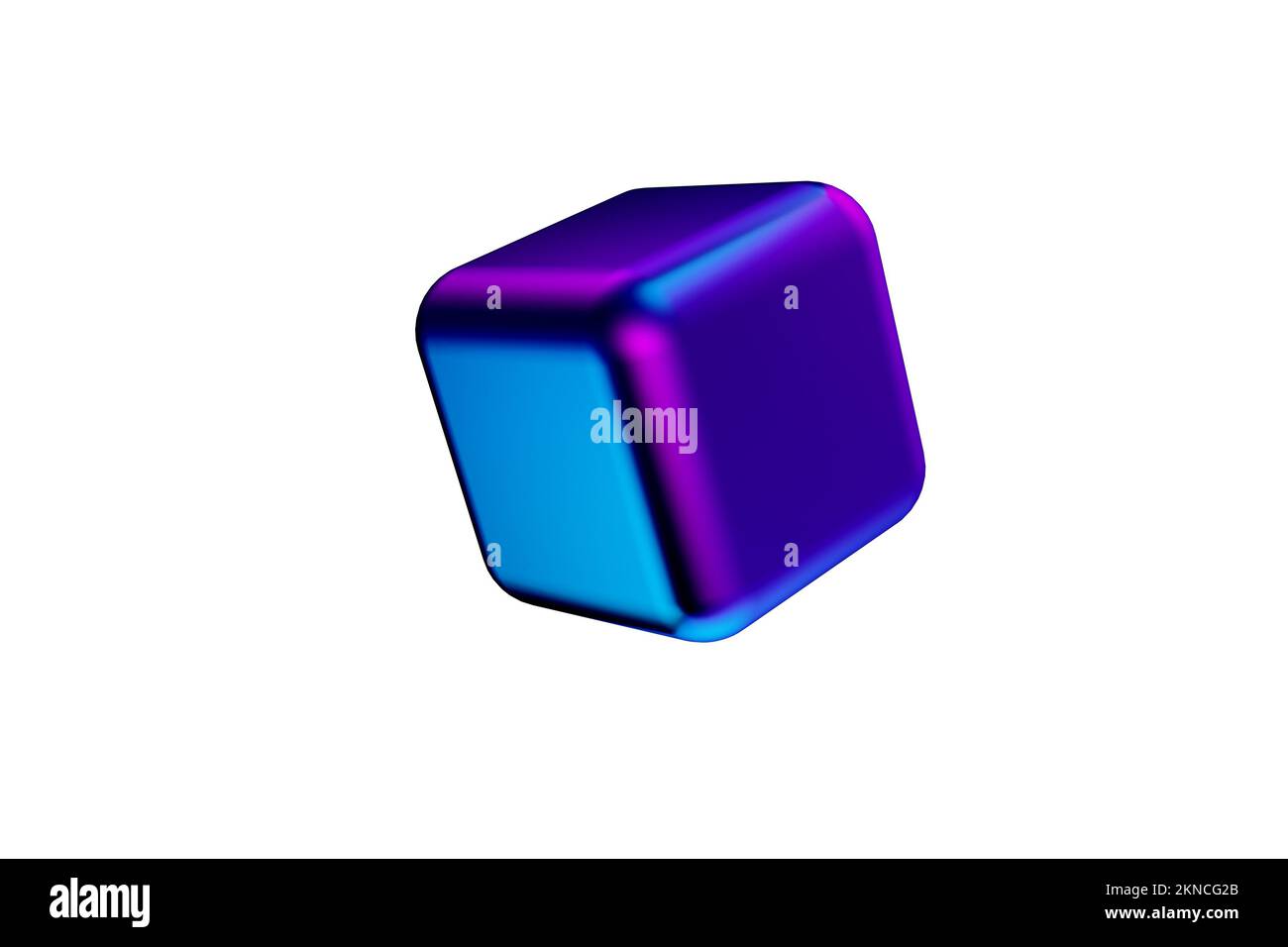 Abstract gradient purple and blue cube 3d render Stock Photo - Alamy