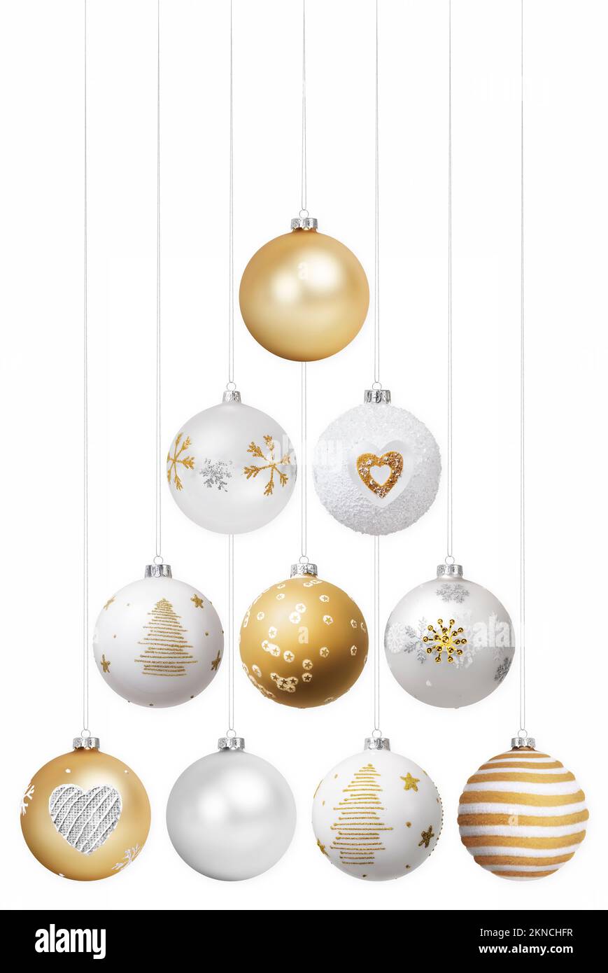 Christmas banner balls snowflakes Cut Out Stock Images & Pictures - Alamy