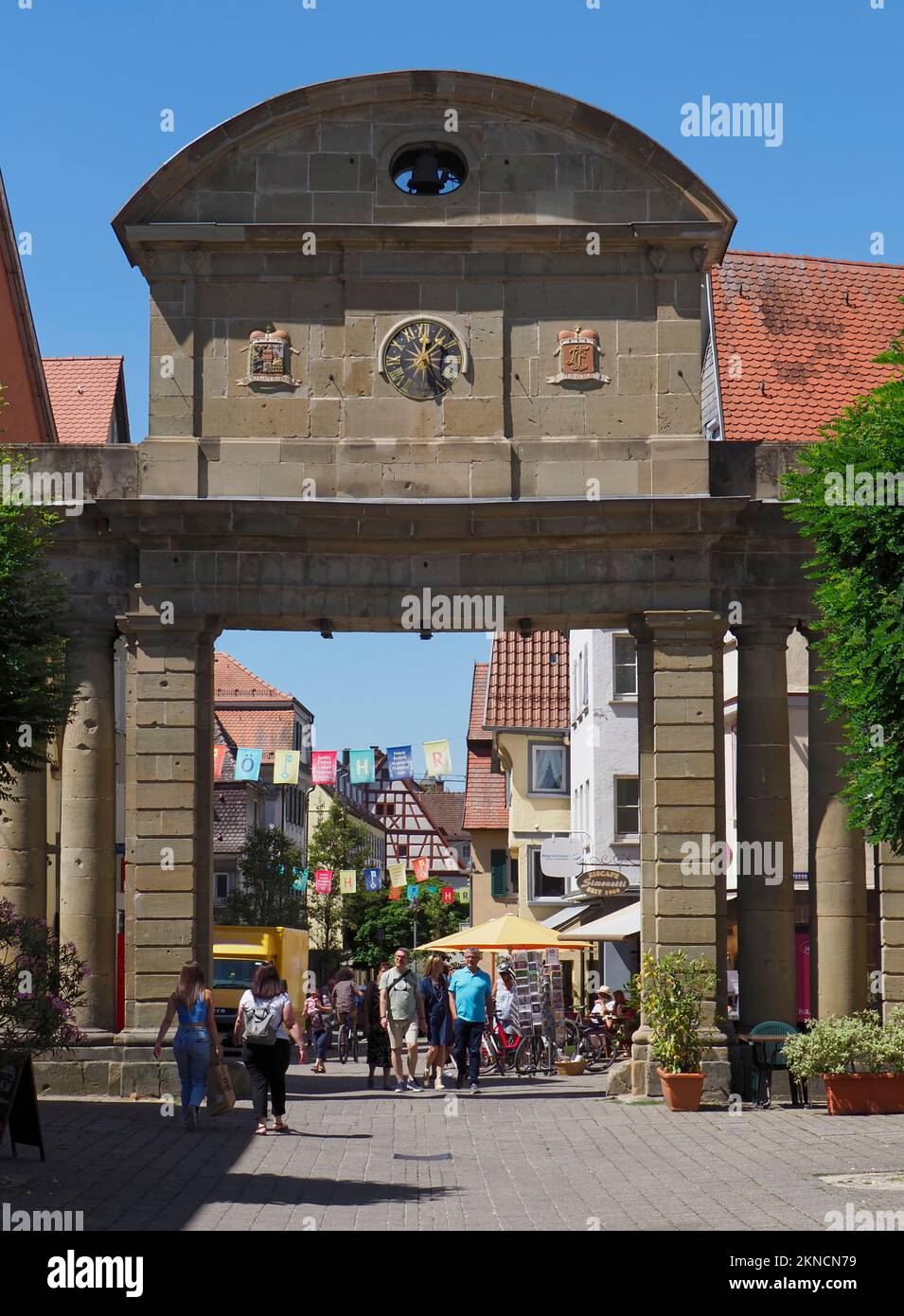 Oberes Tor, The Upper Gate, Öhringen,Bavaria,Germany,Europe Stock Photo ...
