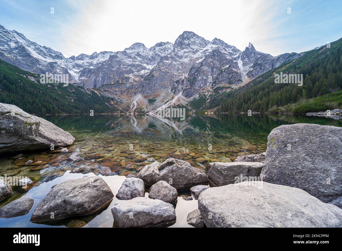 Morskie Oko or Sea Eye Lake, famous tourist destination in Tatra ...