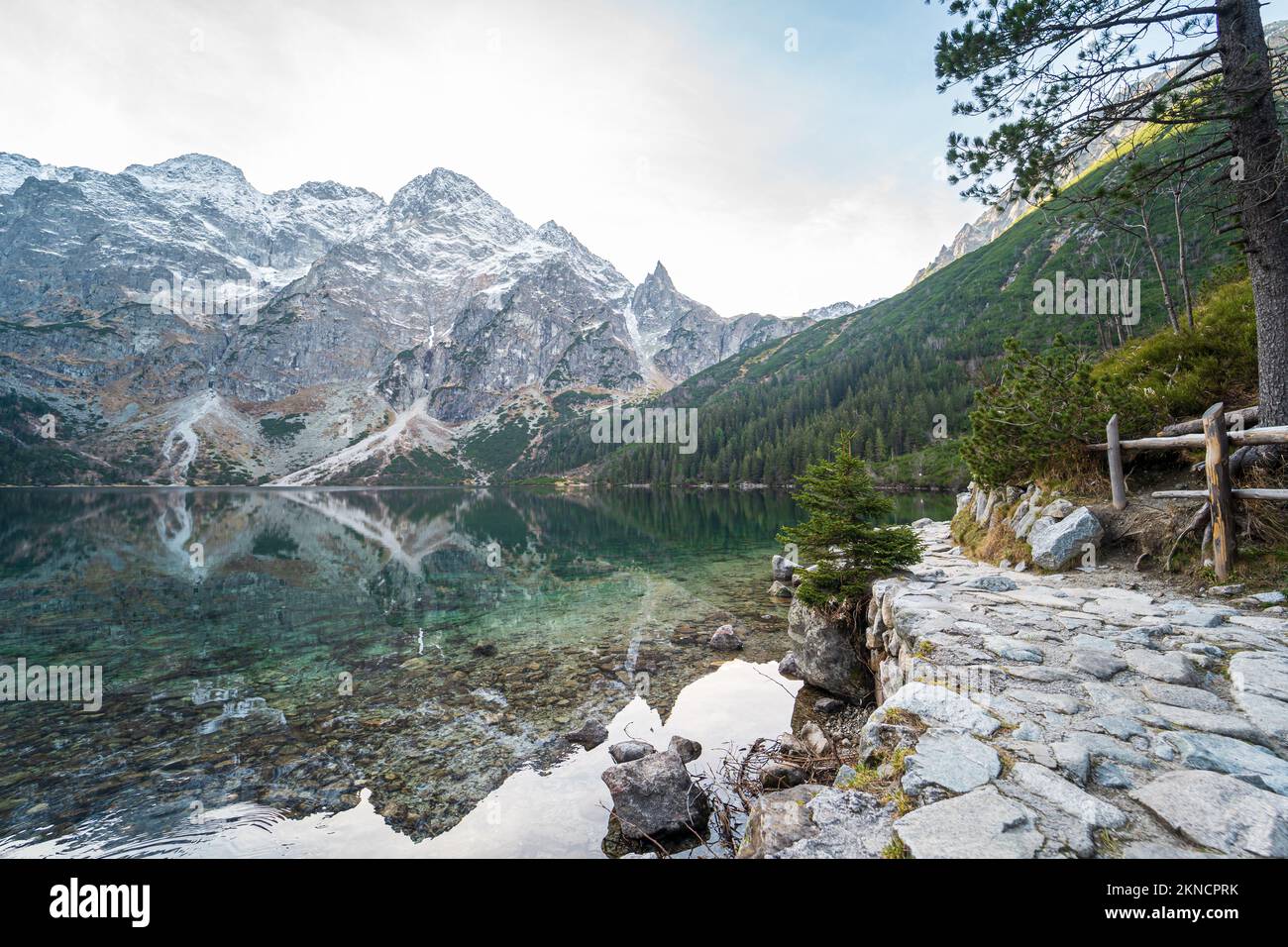 Morskie Oko or Sea Eye Lake, famous tourist destination in Tatra ...