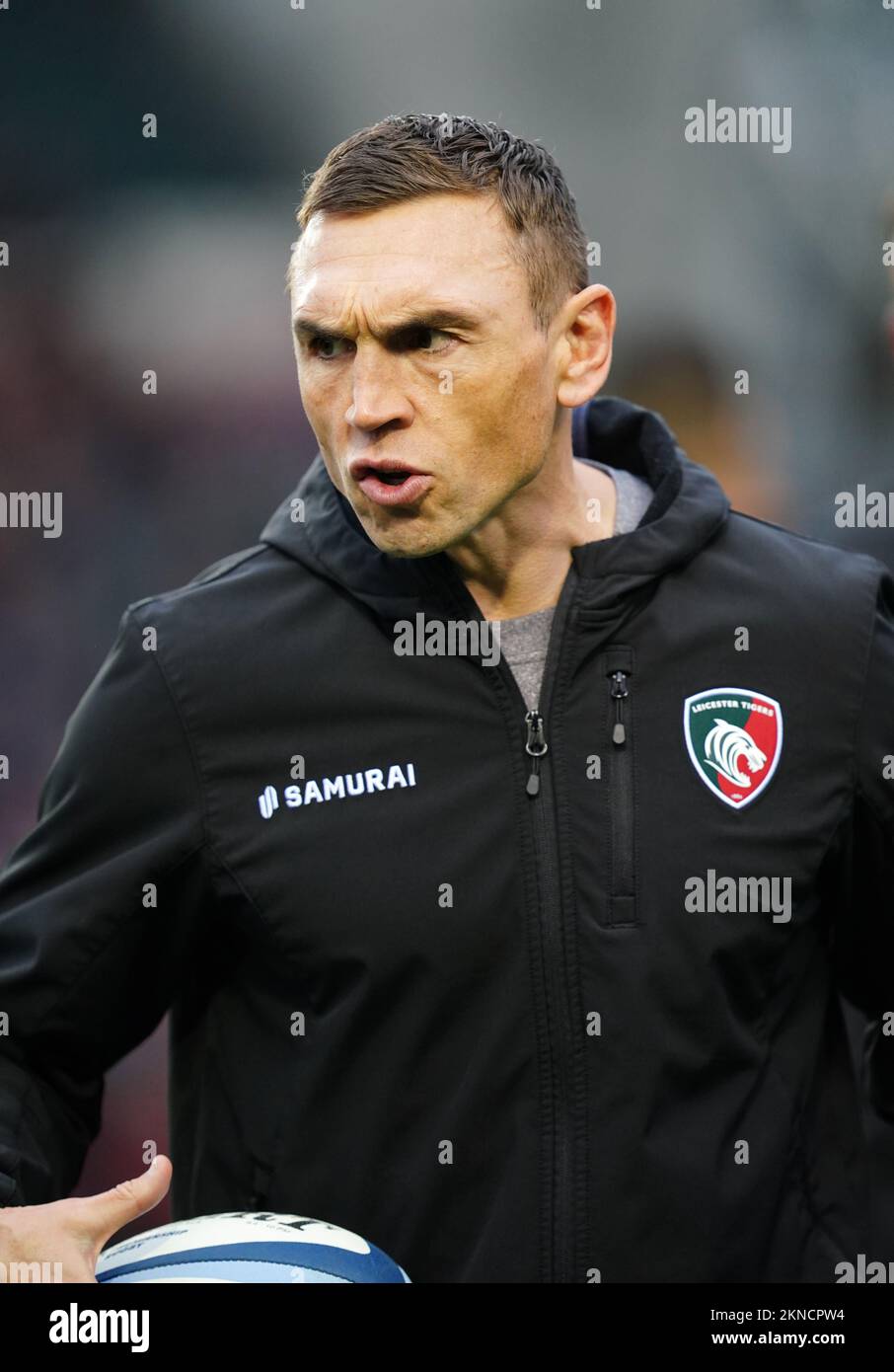 Leicester Tigers defence coach Kevin Sinfield ahead of the Gallagher ...