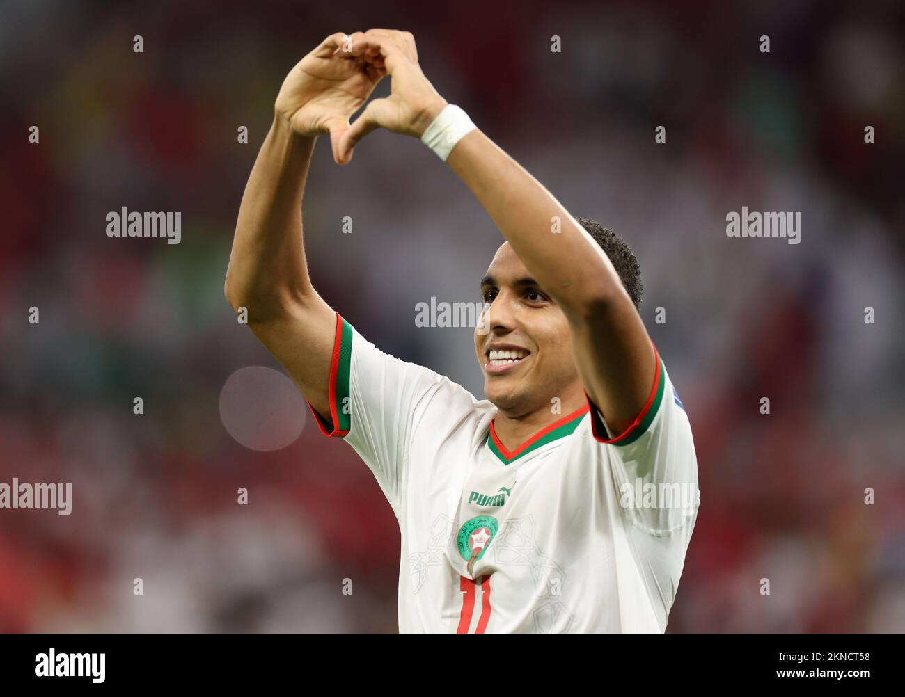 Doha, Qatar. 27th Nov, 2022. Abdelhamid Sabiri of Morocco celebrates ...