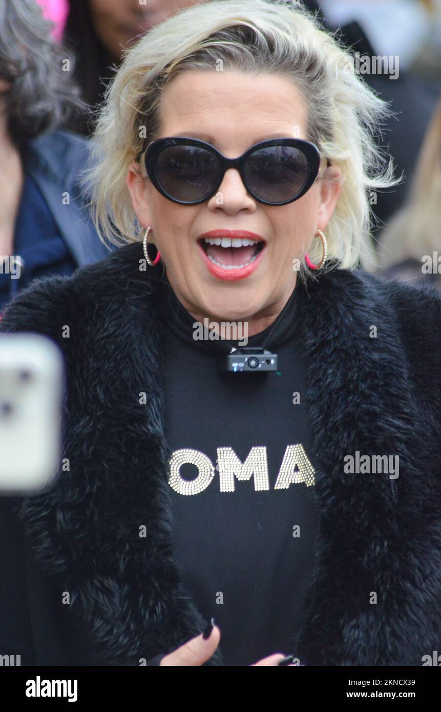 Posie Parker and the let woman speak rally 2022 , gate crashed by ...