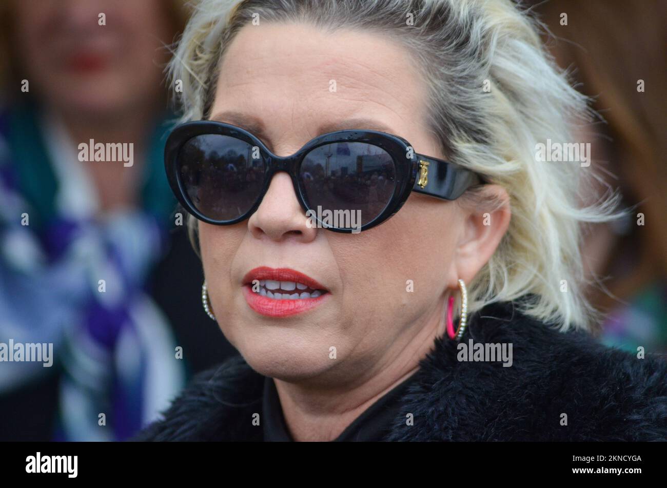 Posie Parker and the let woman speak rally 2022 , gate crashed by ...