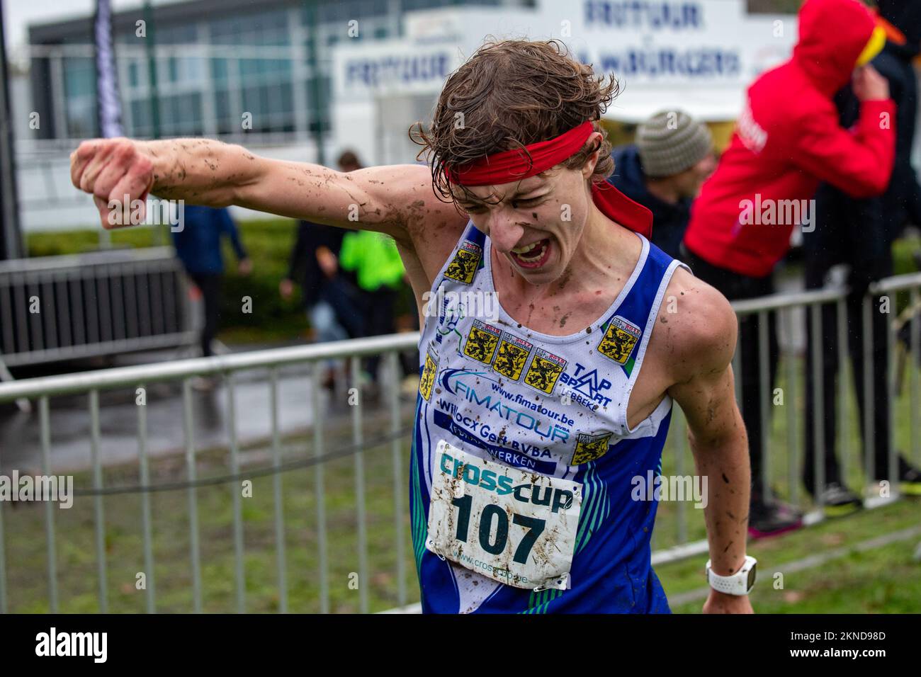 Belgian Marco Vanderpoorten celebrates after winning the men's race at ...