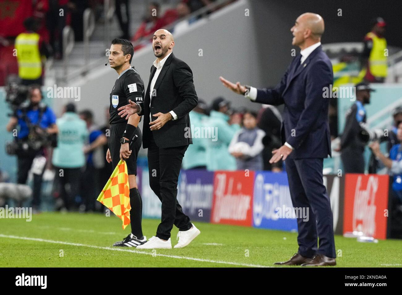 DOHA , 27-11-2022 Al Thumama Stadium World Cup 2022 in Qatar game between Belgium vs Morocco ...