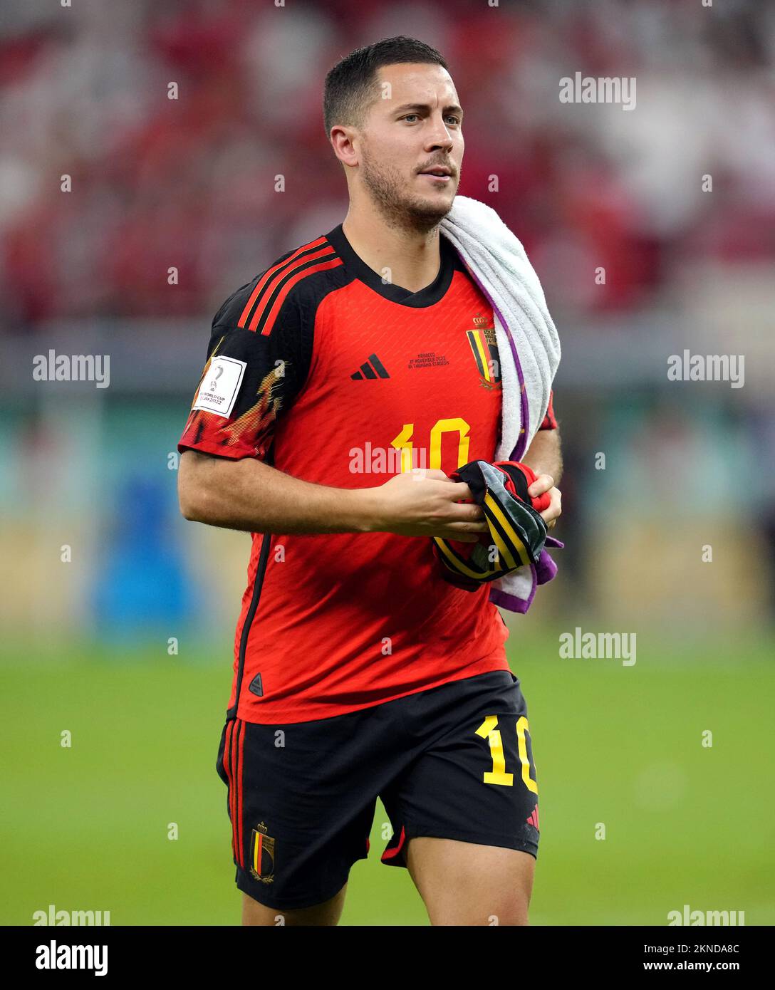 Belgium’s Eden Hazard during the FIFA World Cup Group F match at the Al ...