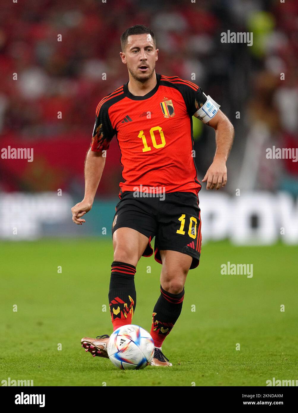 Belgium’s Eden Hazard during the FIFA World Cup Group F match at the Al ...