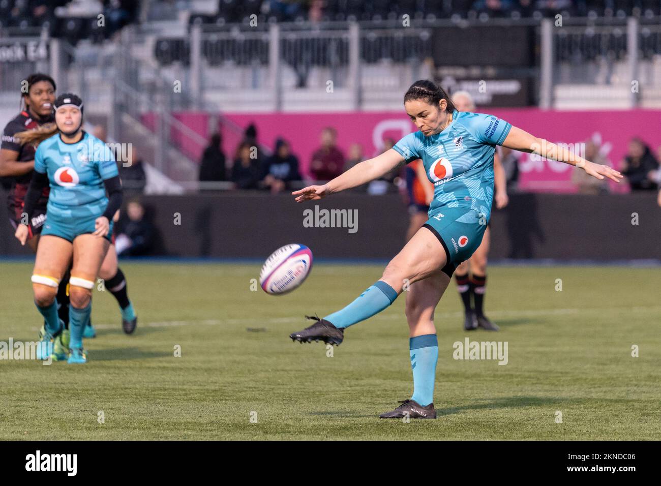 Hannah Edwards #10 of Wasps Women in action during the Women's Allianz Premier 15's match ...